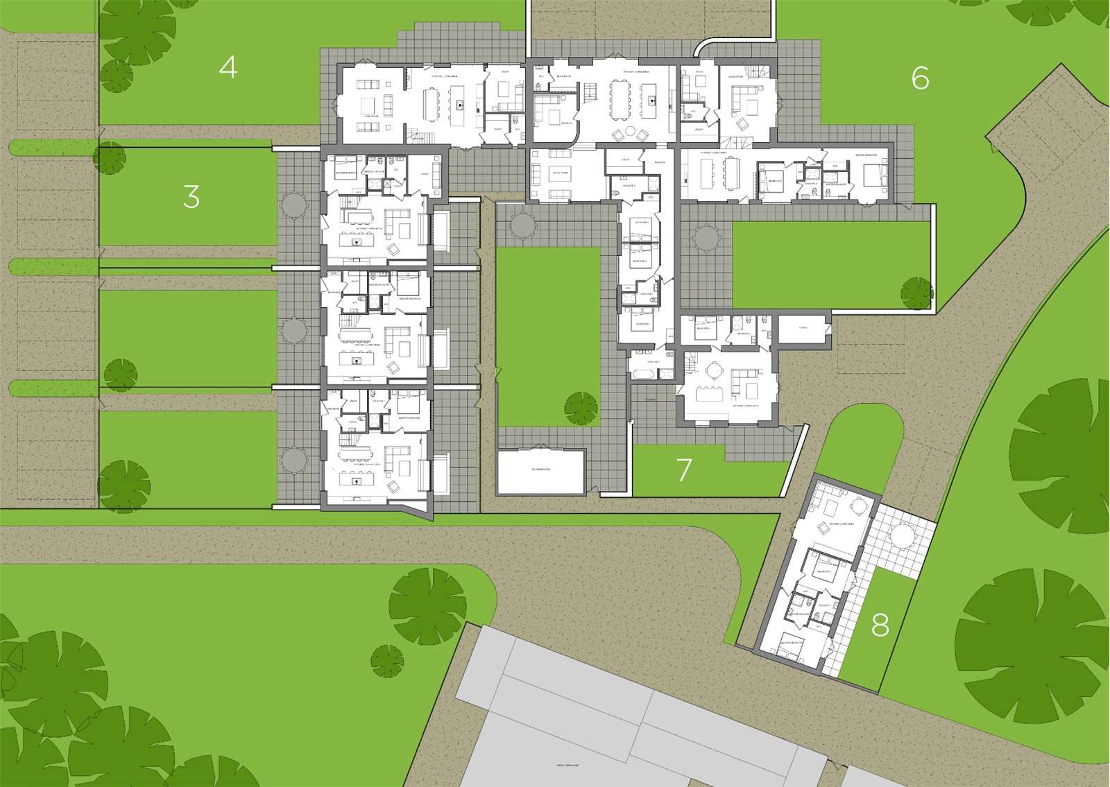 Barn House Plans Courtyard