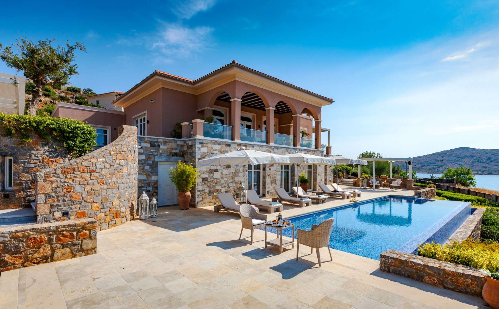 Waterfront villa with pool and garden, Plaka, Crete, Lasithi | Property ...
