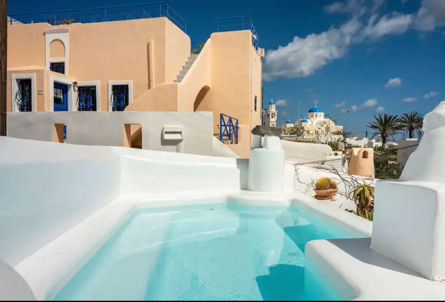 Santorinian traditional house, Thira, Santorini, Cyclades Islands ...
