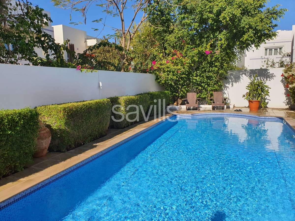 Four bedroom villa with pool & established garden, Santini C3, Al Mouj ...